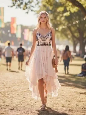 Free People | Dresses | Free People Wildflower Festival Chic Bead ...